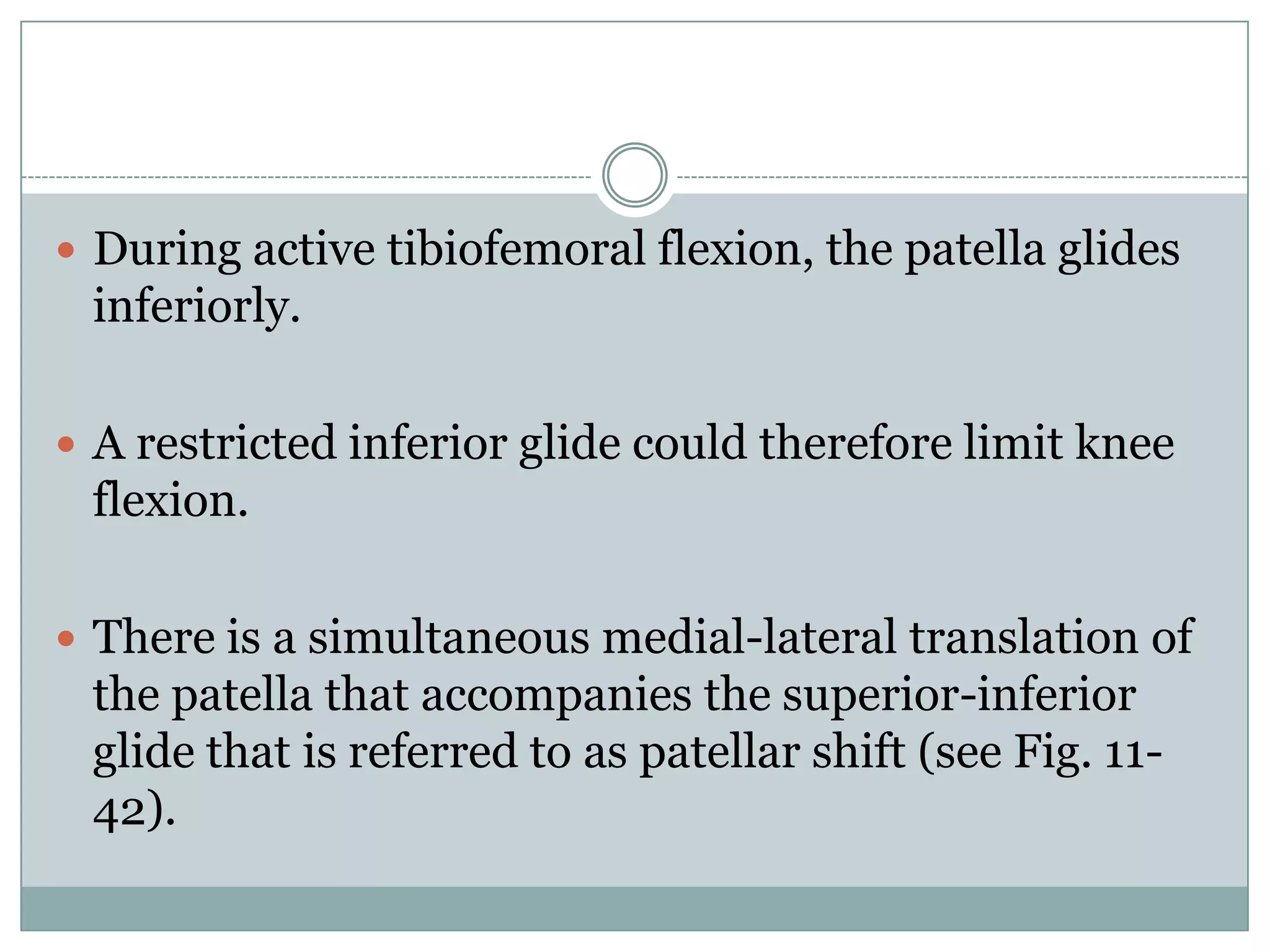 Biomechanics of knee complex 8 patellofemoral joint | PPTX