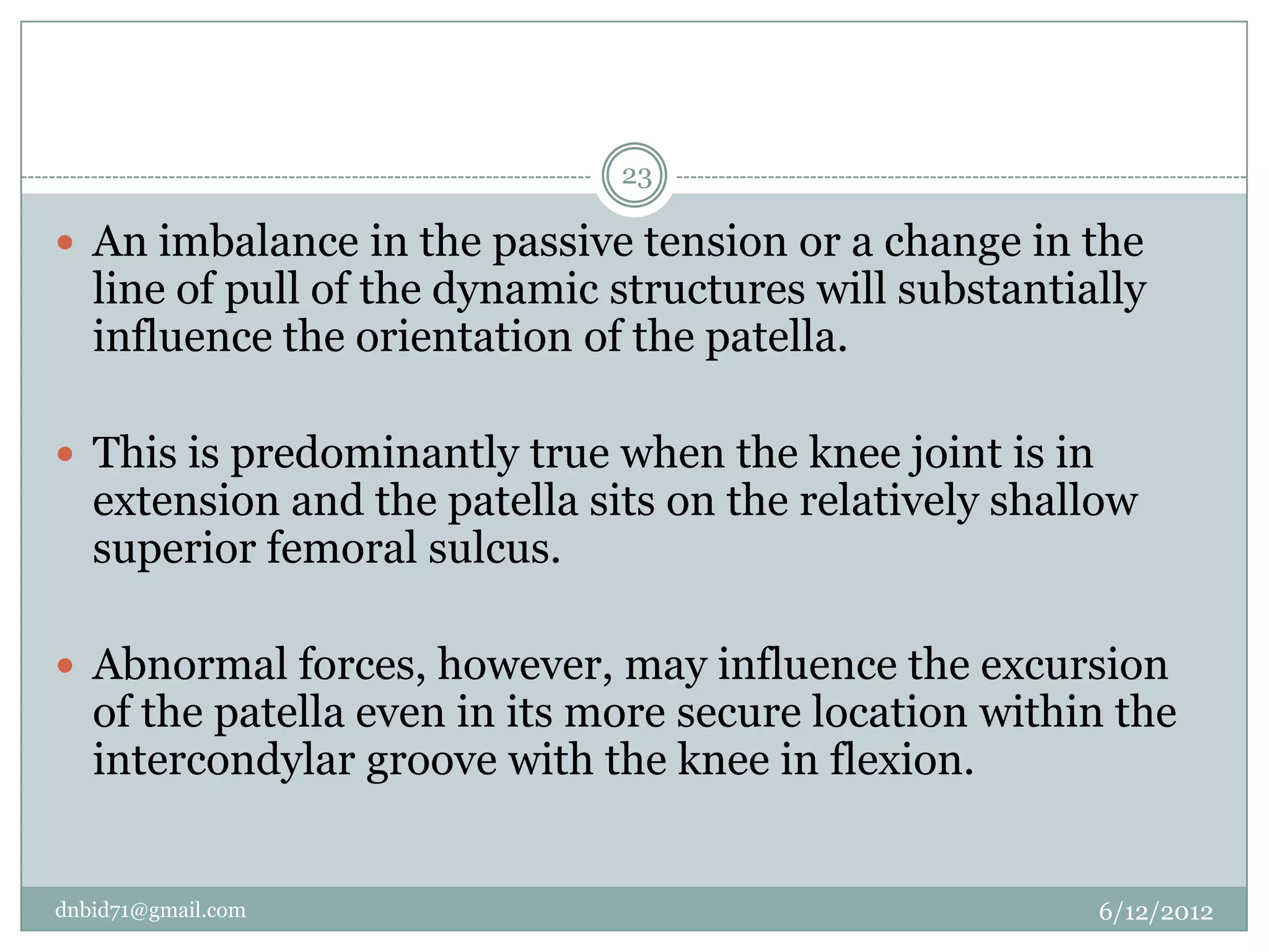 Biomechanics of knee complex 9 frontal plane patellofemoral jt ...