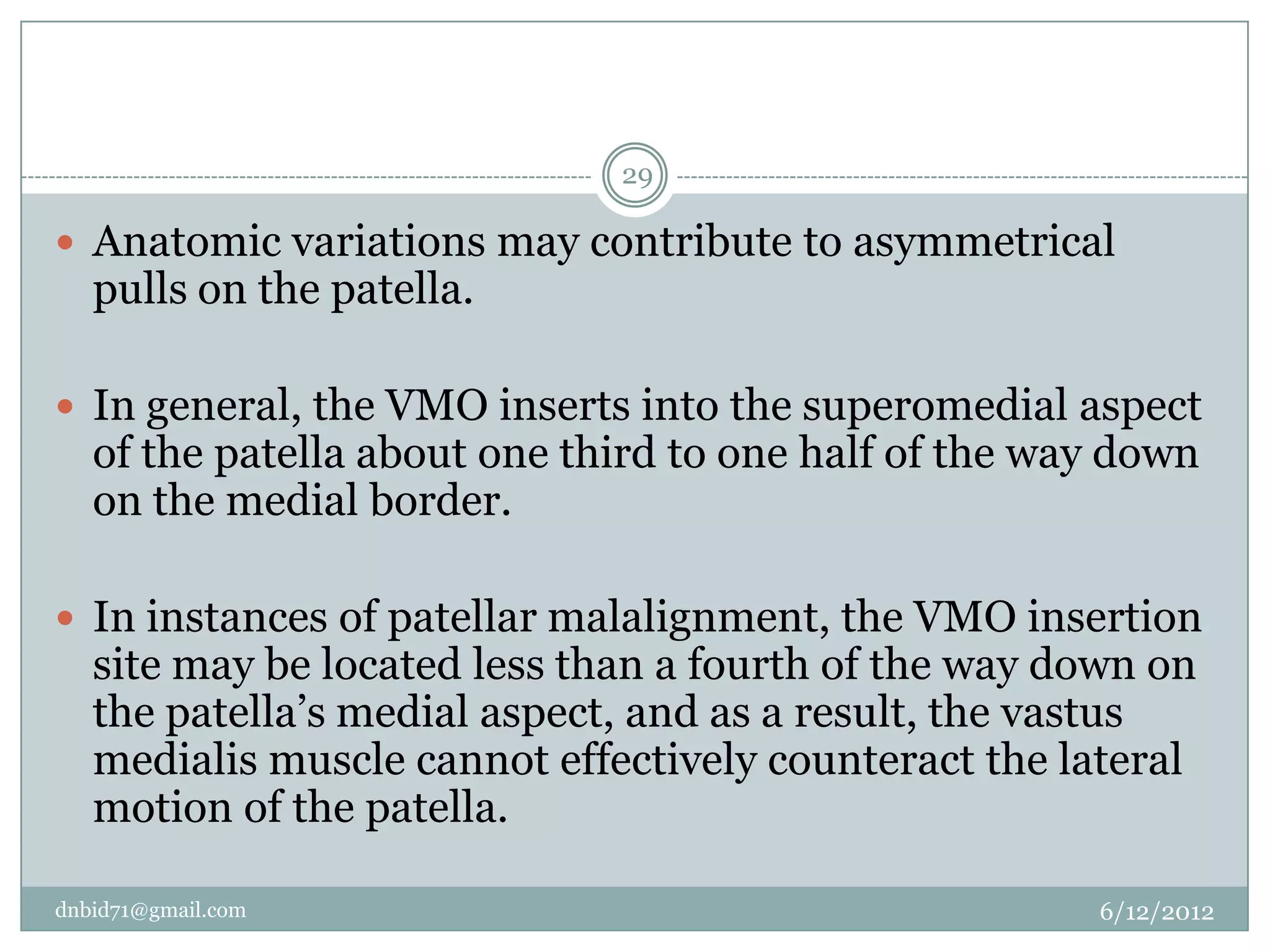Biomechanics of knee complex 9 frontal plane patellofemoral jt ...