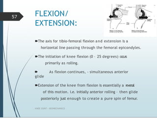 Biomechanics of knee joint.physotherapy ppt | PPTX
