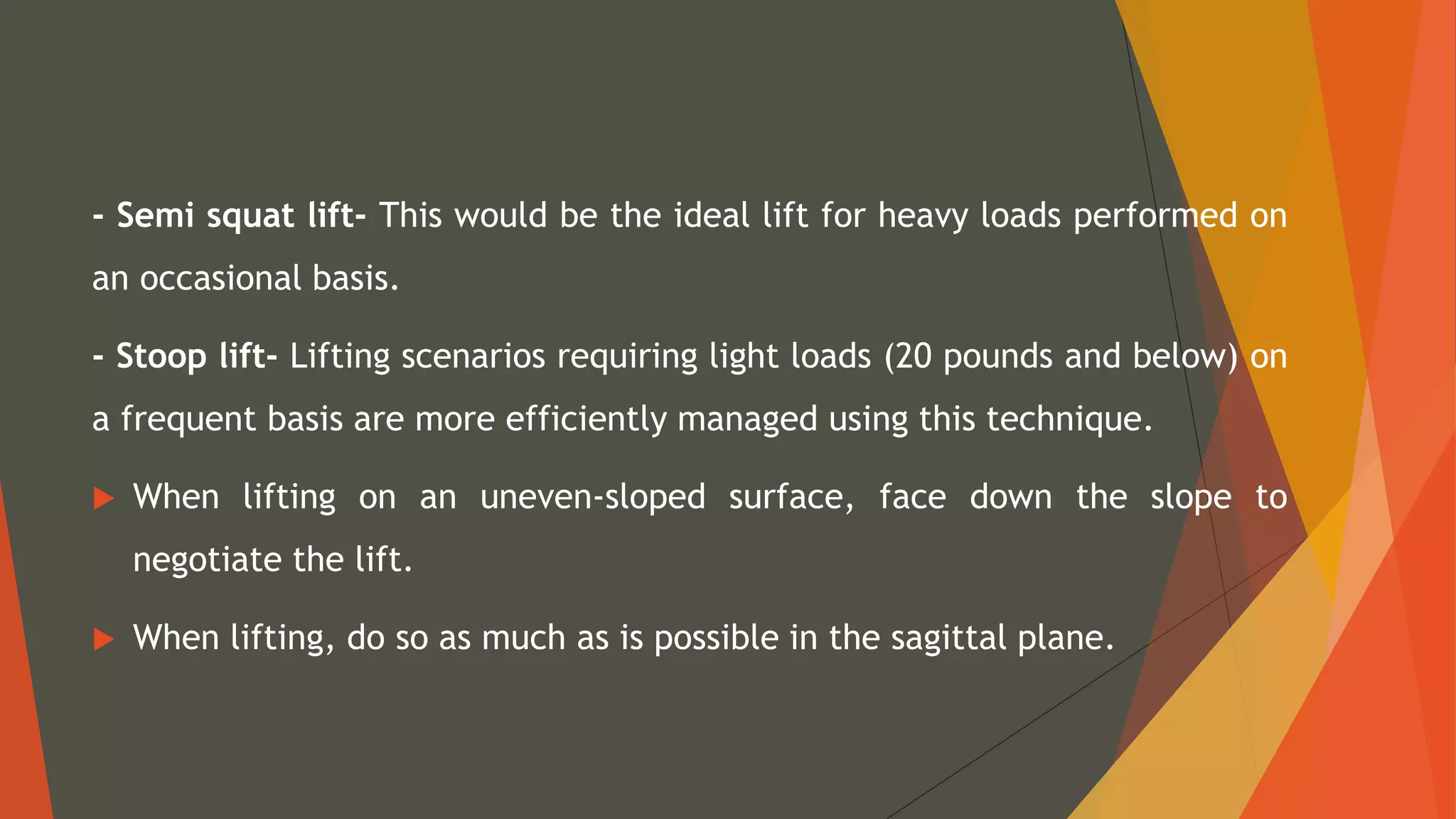Biomechanics of lifting | PPTX