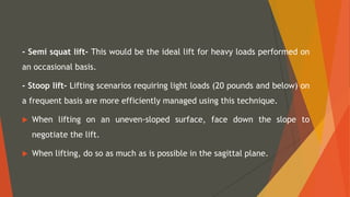 Biomechanics of lifting | PPTX | Death, Injury, or Military Conflict ...