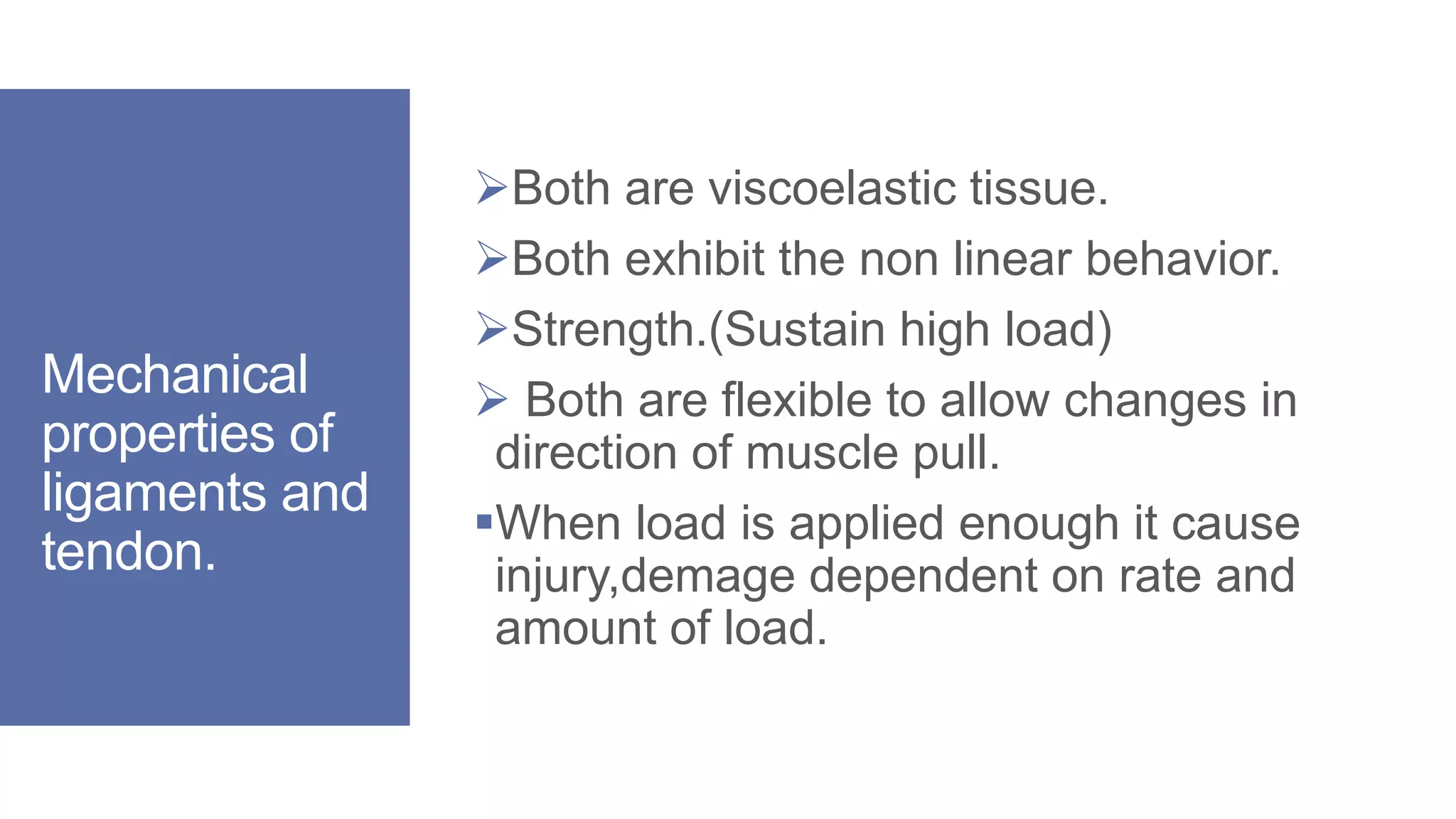 Biomechanics of ligament and tendon | PPTX