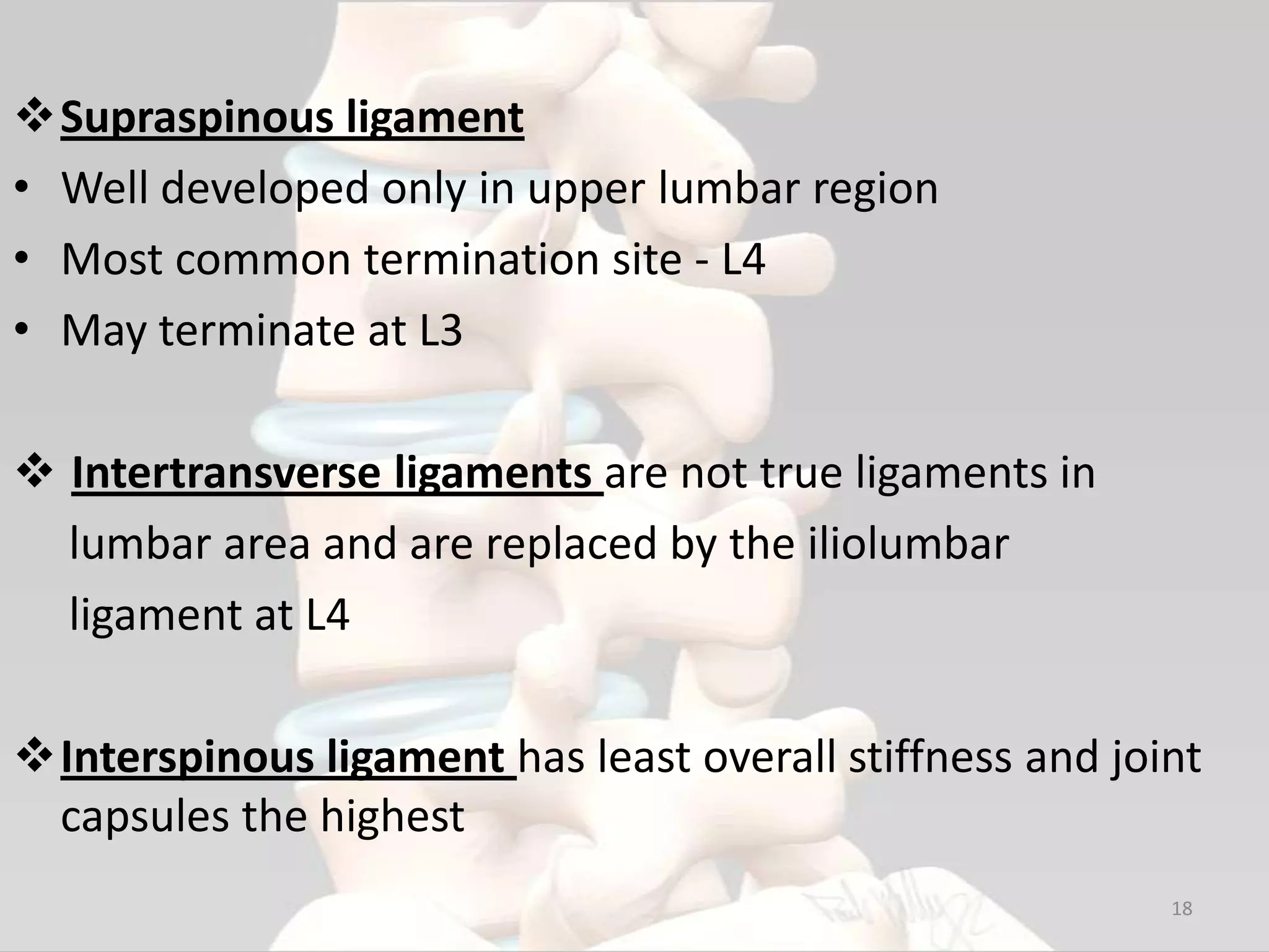 Biomechanics of lumbar spine | PPTX