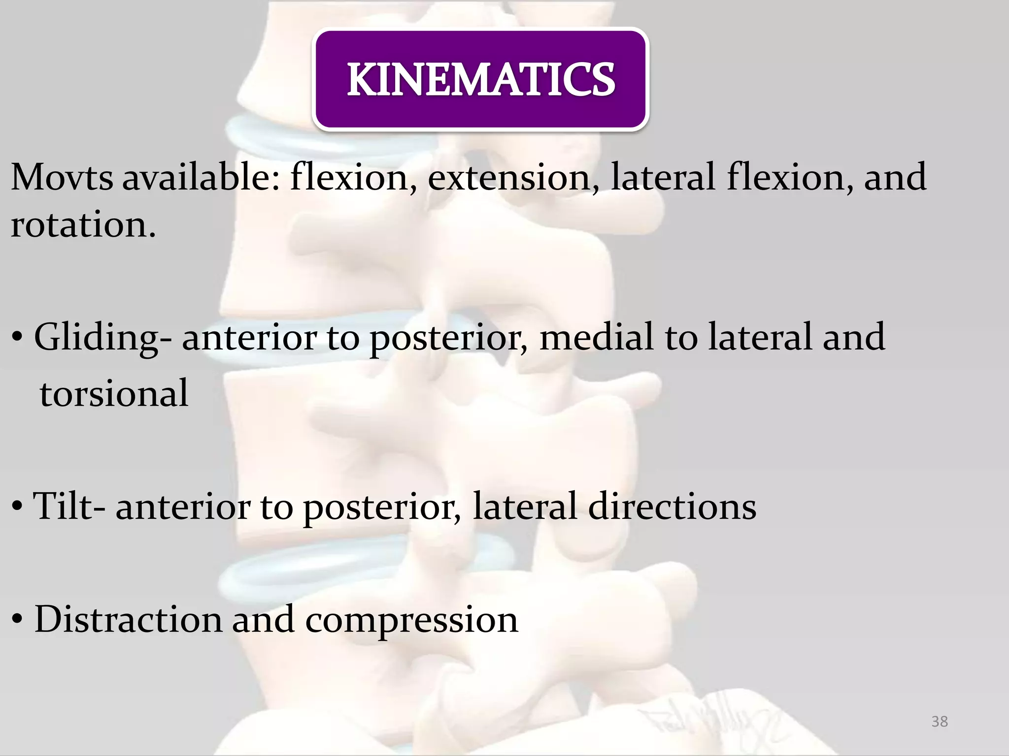 Biomechanics of lumbar spine | PPTX