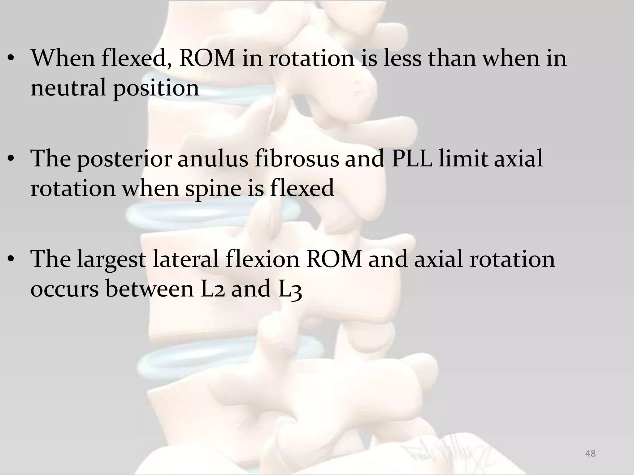 Biomechanics of lumbar spine | PPTX