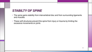Biomechanics of lumbar spine | PPTX
