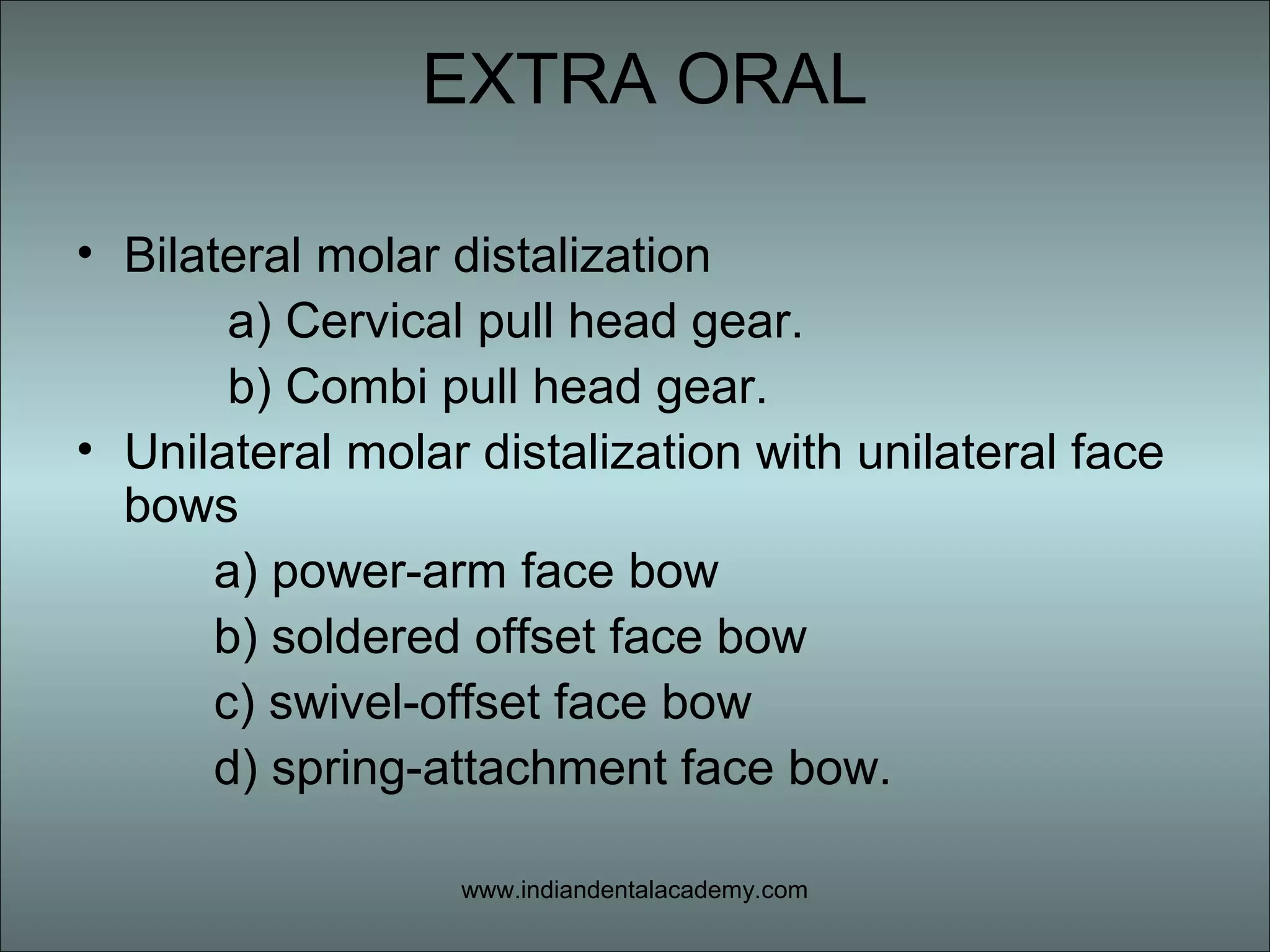 Biomechanics of molar distalization | PPT