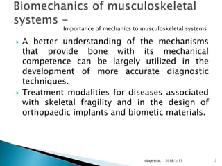 Biomechanics of musculoskeletal system | PPTX