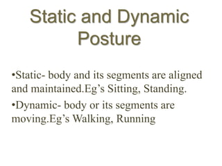 Biomechanics of posture | PPTX