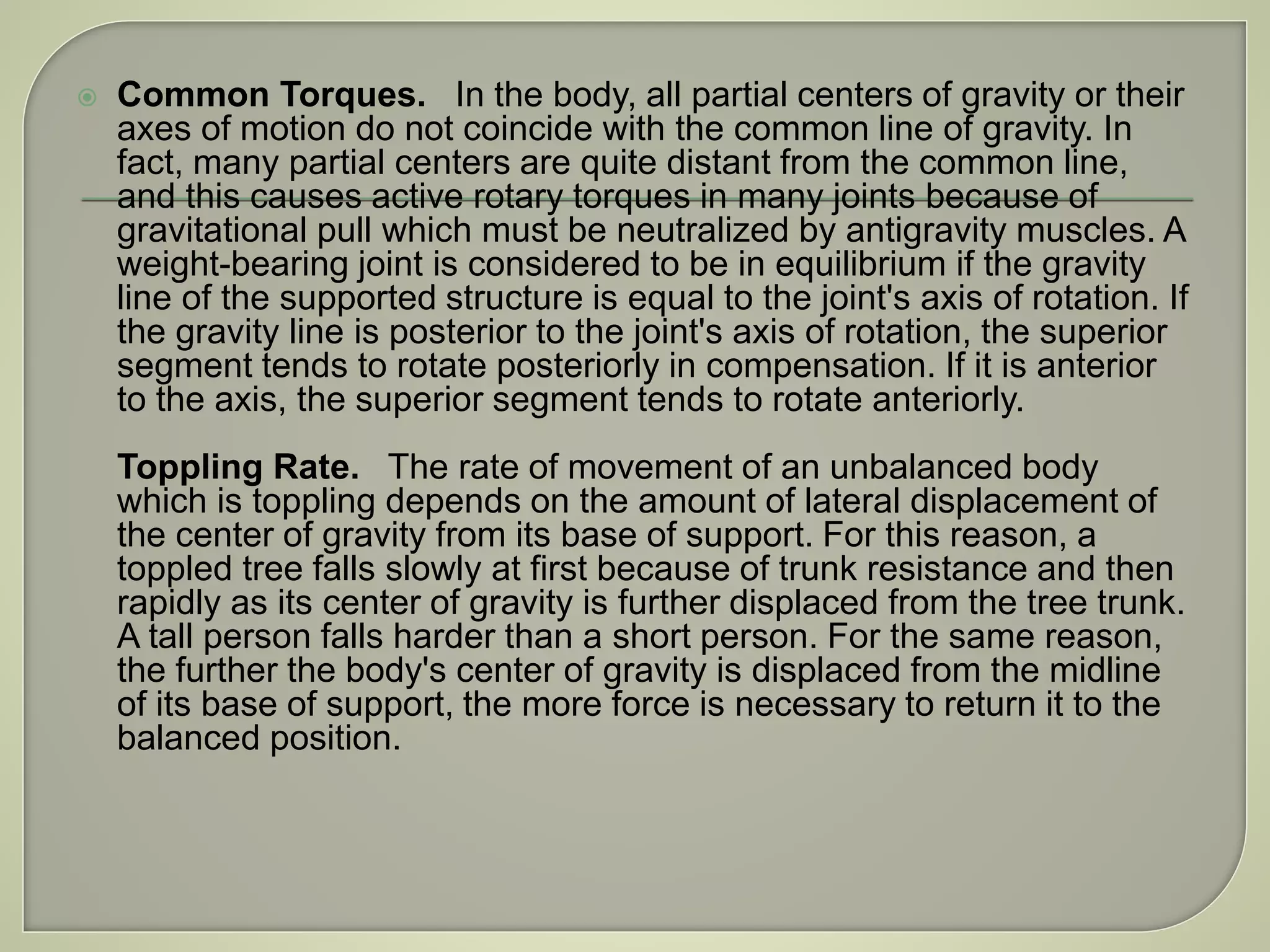 BIOMECHANICS OF POSTURE | PPTX