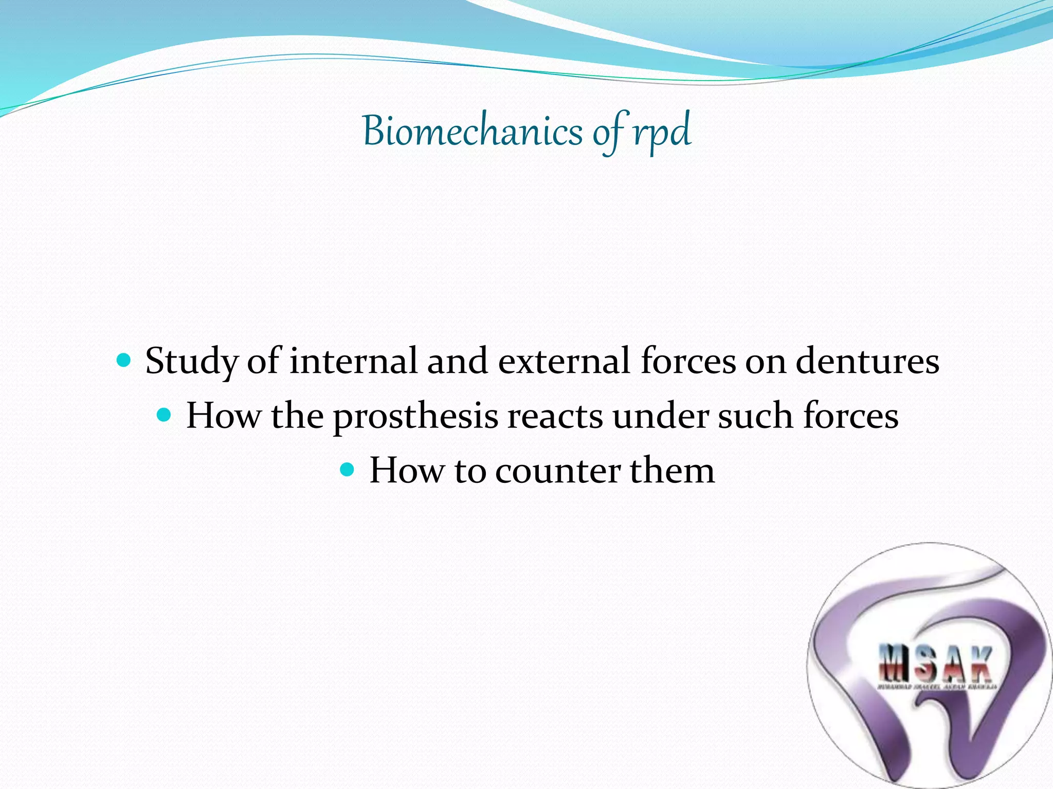Biomechanics of rpd | PPTX