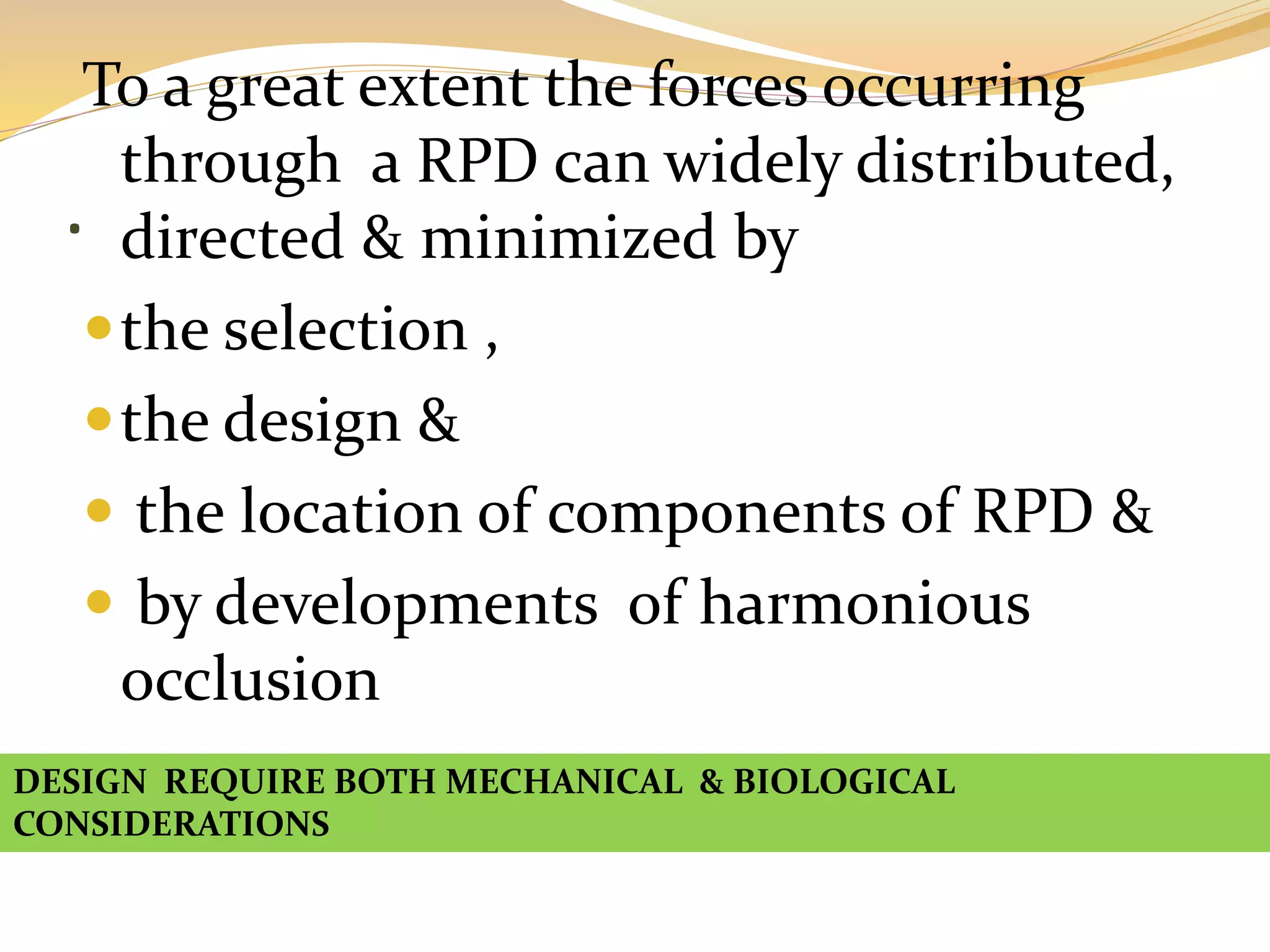 Biomechanics of RPD | PPTX