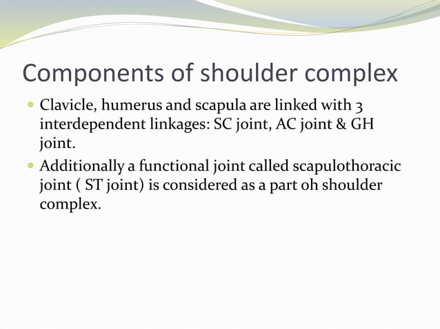 Biomechanics of shoulder complex | PPTX | Death, Injury, or Military ...
