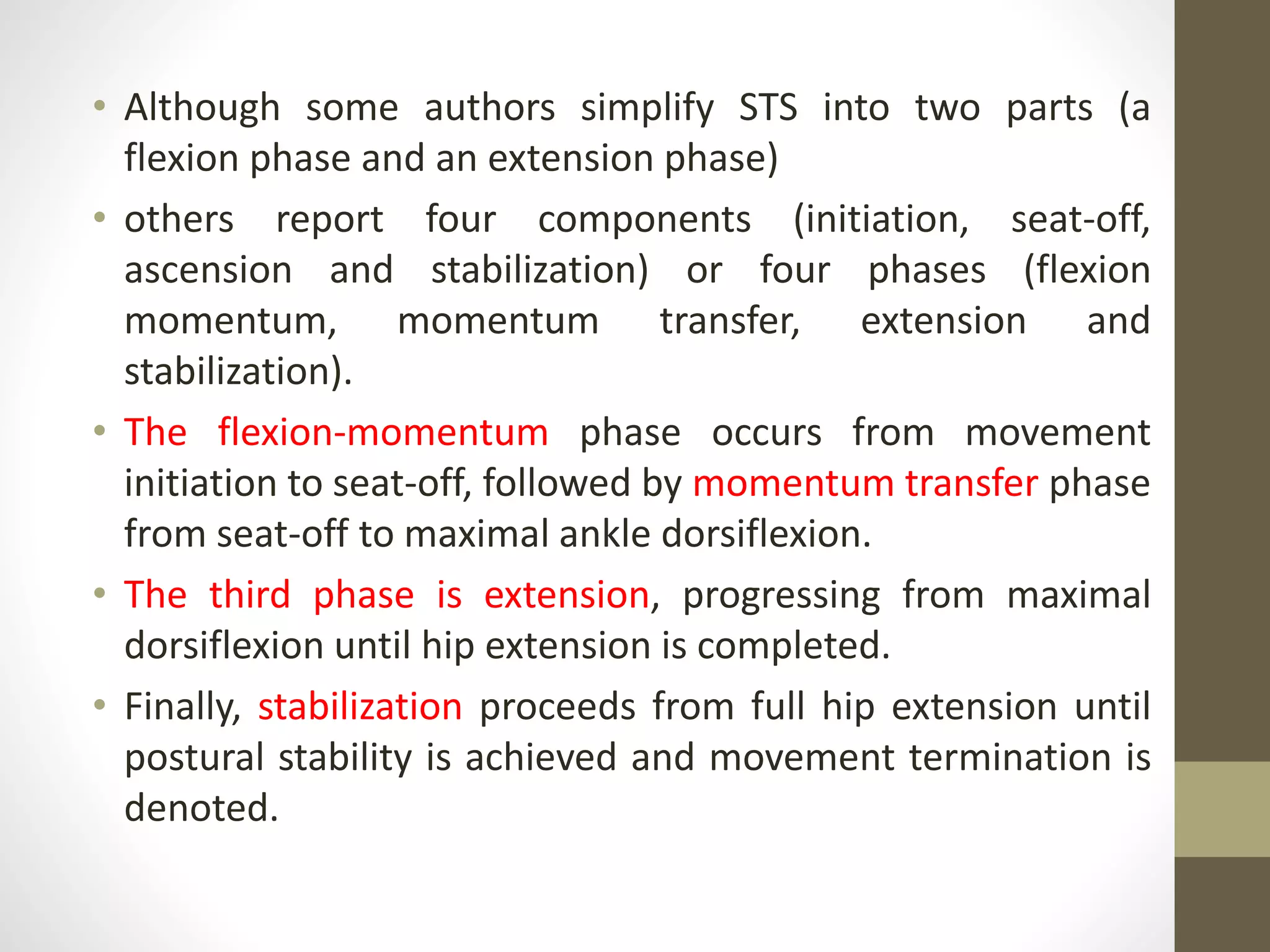 Biomechanics of Sit to Stand | PPTX