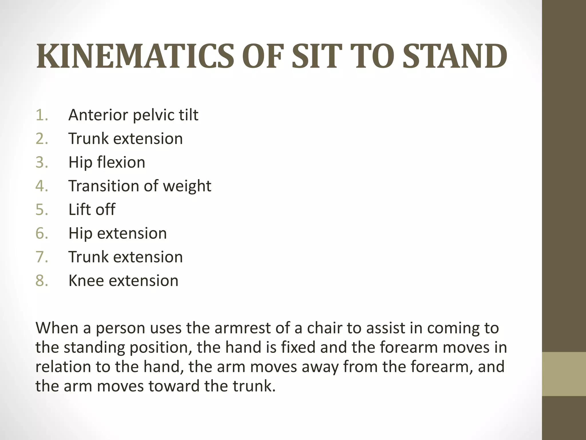 Biomechanics of Sit to Stand | PPTX