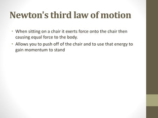 Biomechanics of Sit to Stand | PPTX