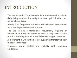 Biomechanics of Sit to Stand | PPTX