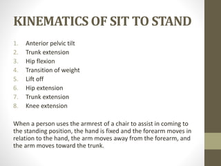 Biomechanics of Sit to Stand | PPTX