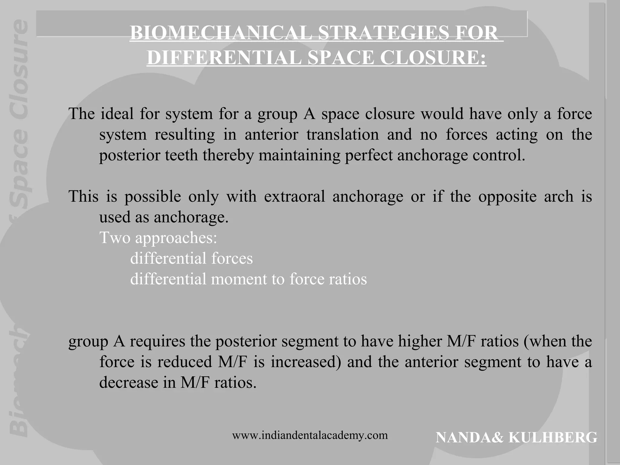 Biomechanics of space closure | PPT