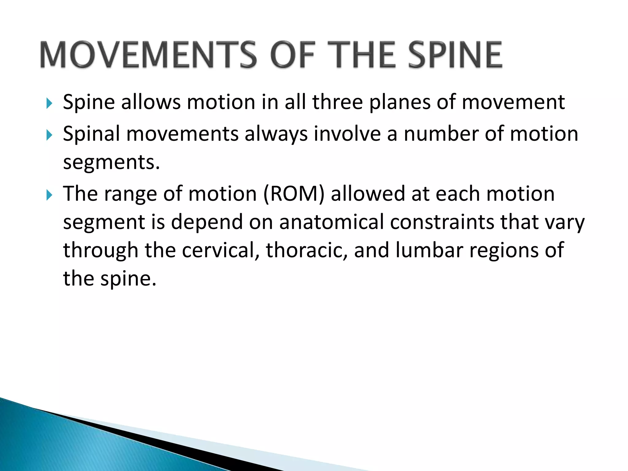 Biomechanics of spine | PPTX
