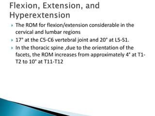 Biomechanics of spine | PPTX