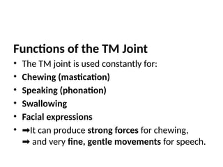 Biomechanics of Temporomandibular Joint. | PPTX
