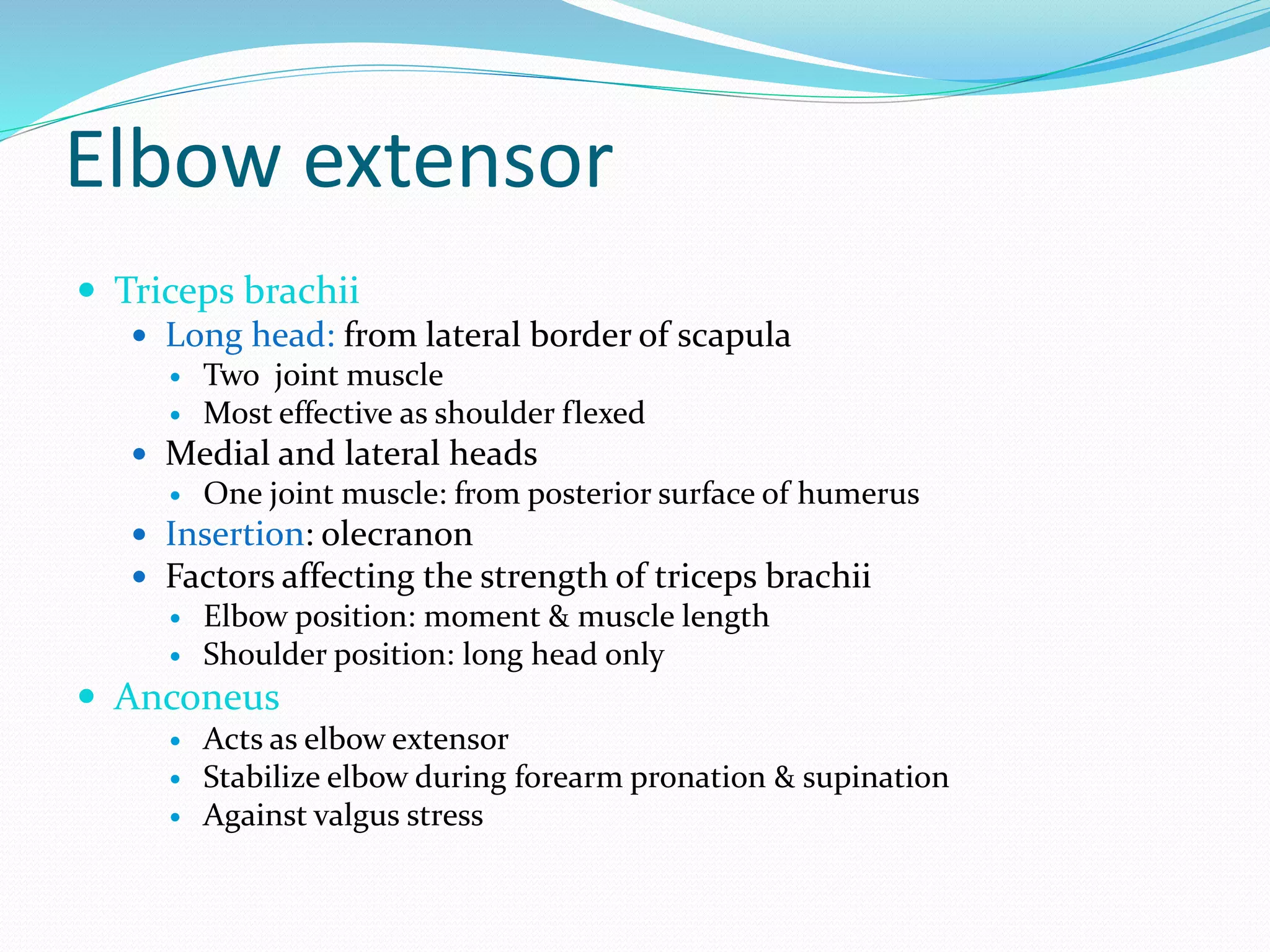 Bio-mechanics of the Elbow Joint | PPTX