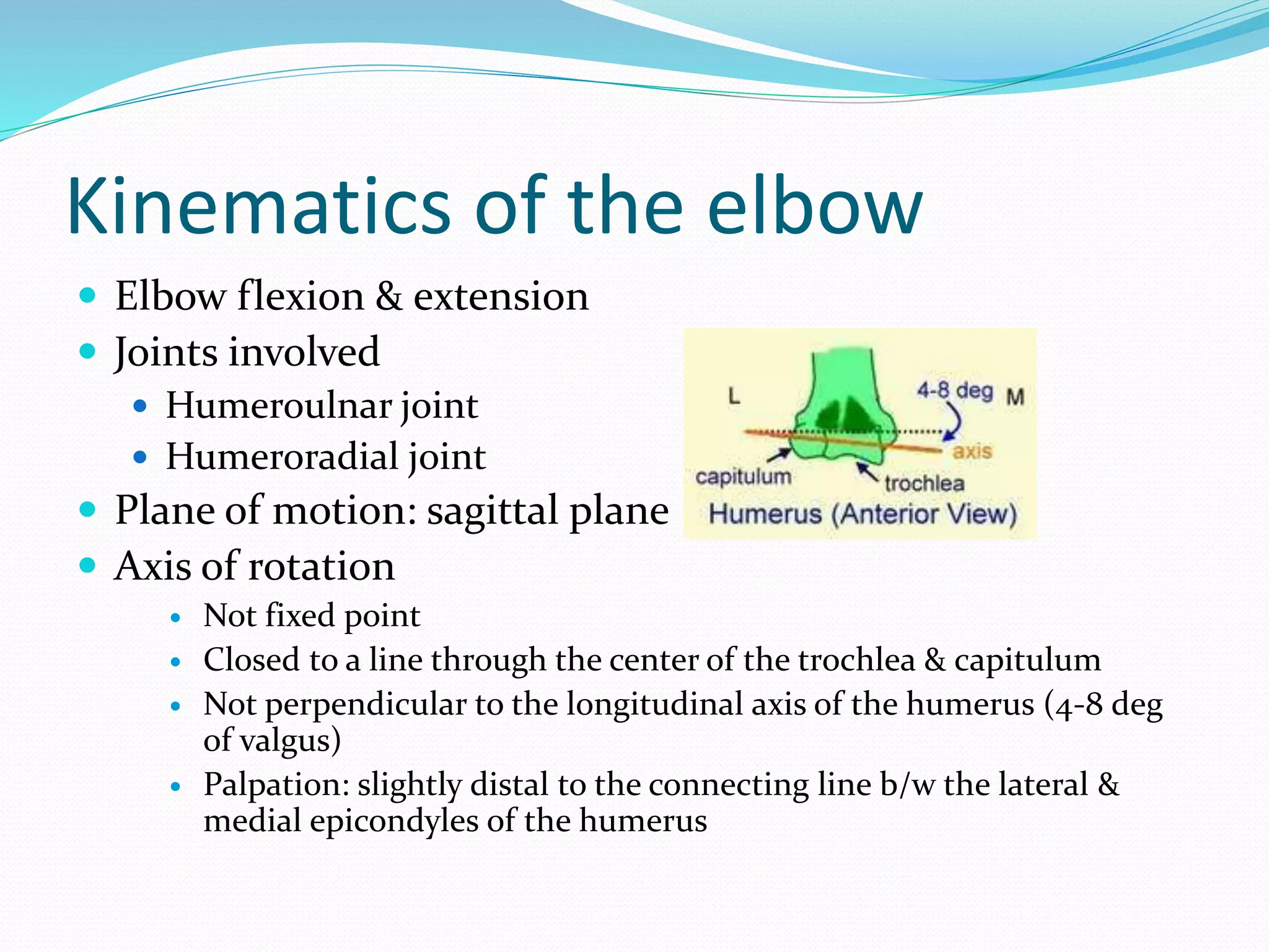 Bio-mechanics of the Elbow Joint | PPTX