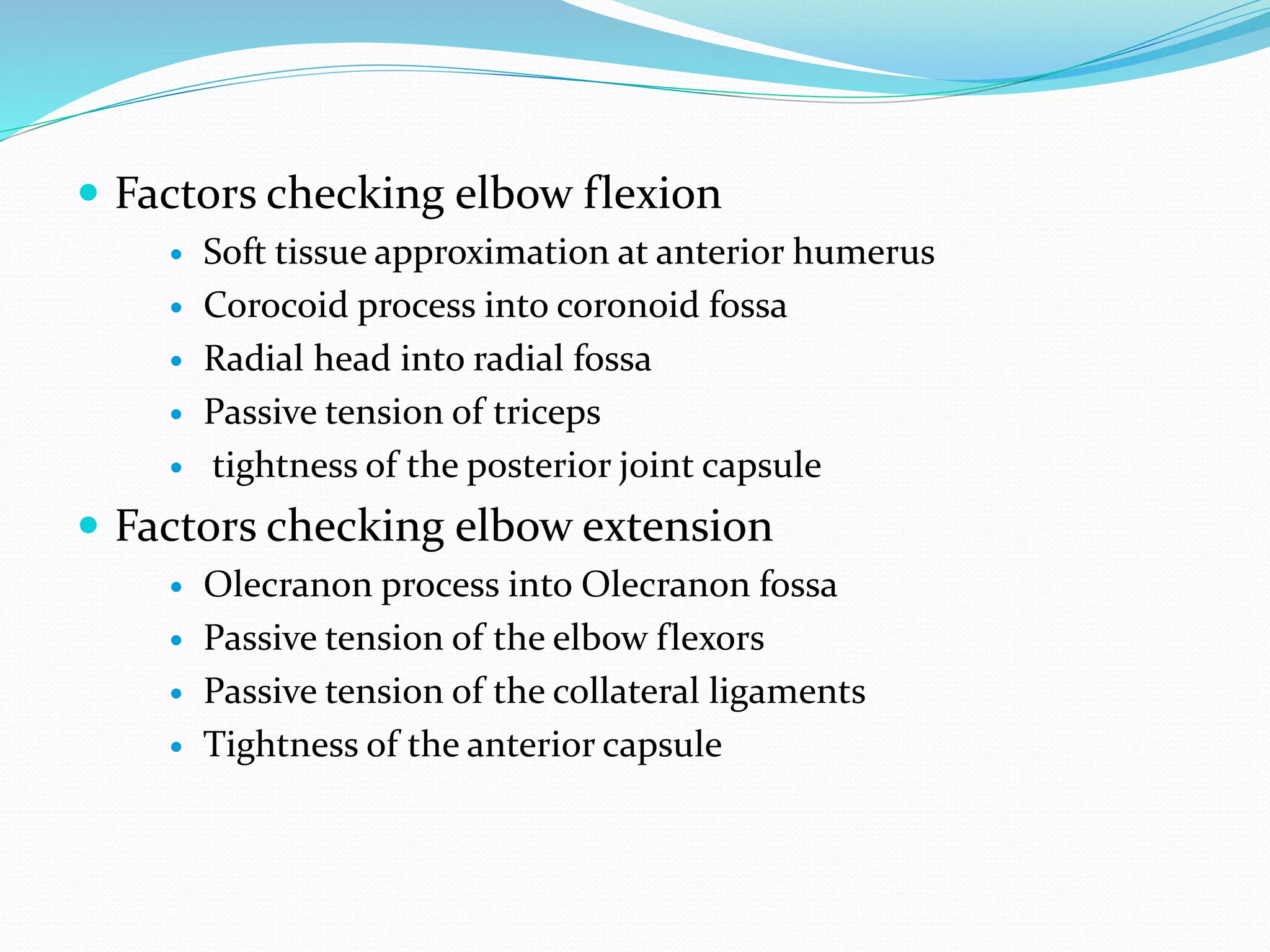 Bio-mechanics of the Elbow Joint | PPTX