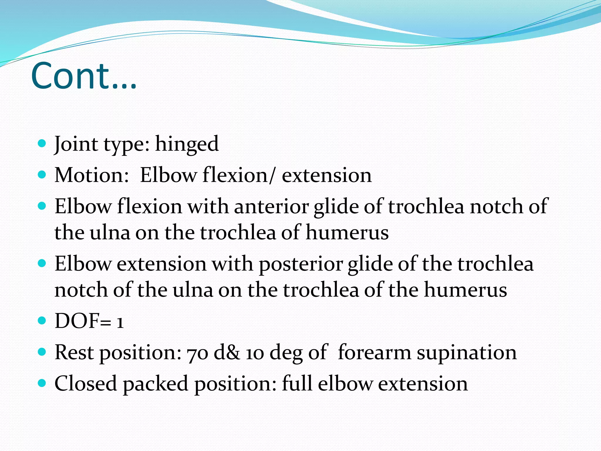 Bio-mechanics of the Elbow Joint | PPTX