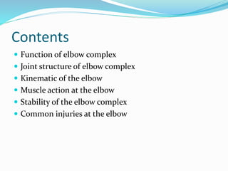 Bio-mechanics of the Elbow Joint | PPTX