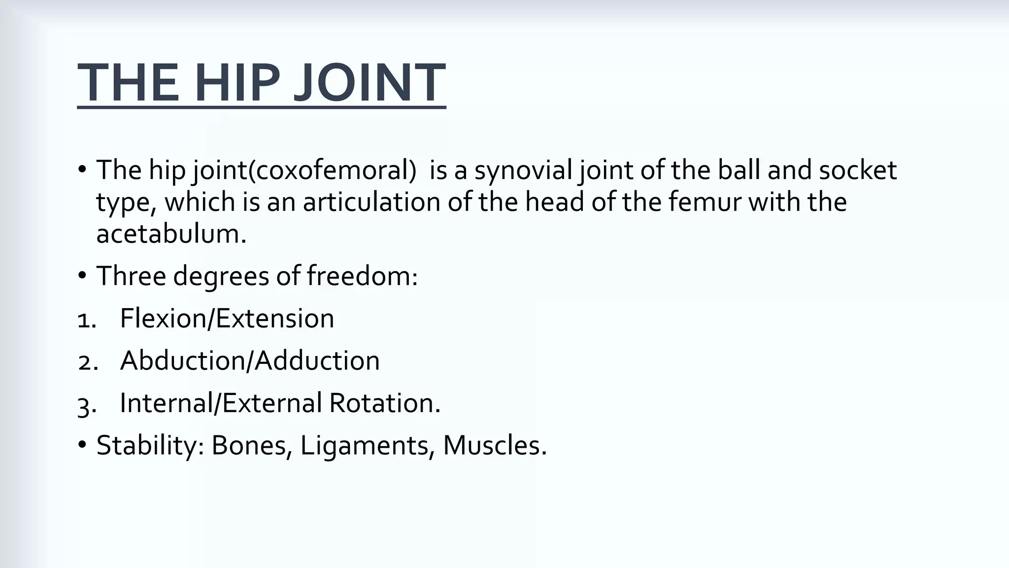 Biomechanics of the Hip Joint | PDF