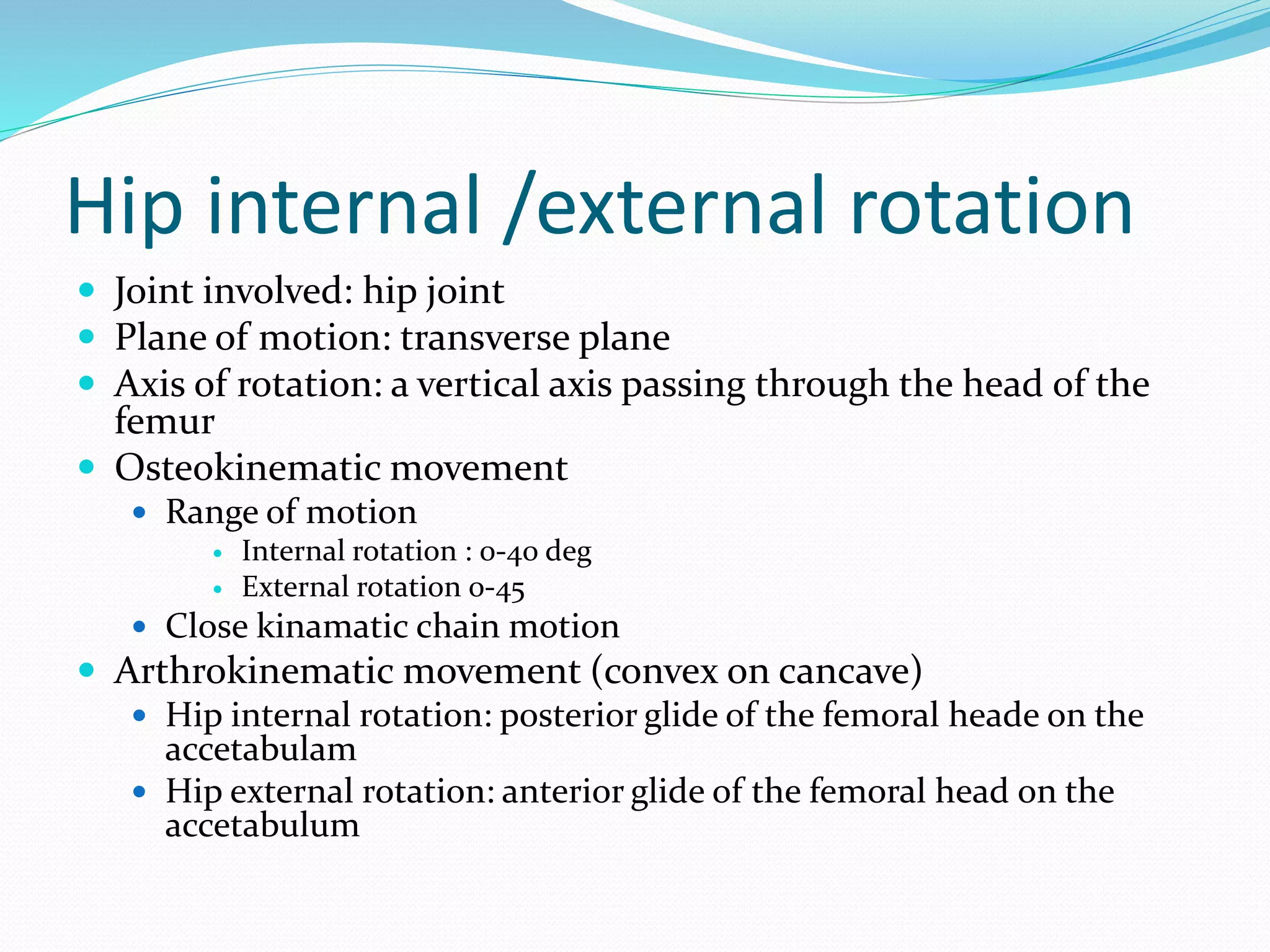 Bio-mechanics of the hip joint | PPTX