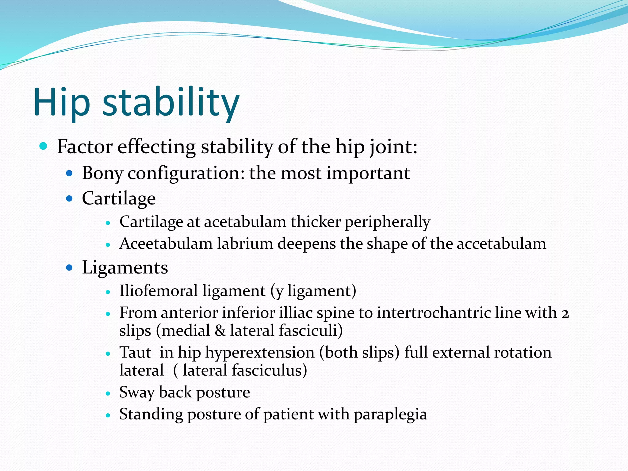 Bio-mechanics of the hip joint | PPTX