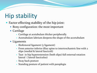Bio-mechanics of the hip joint | PPTX