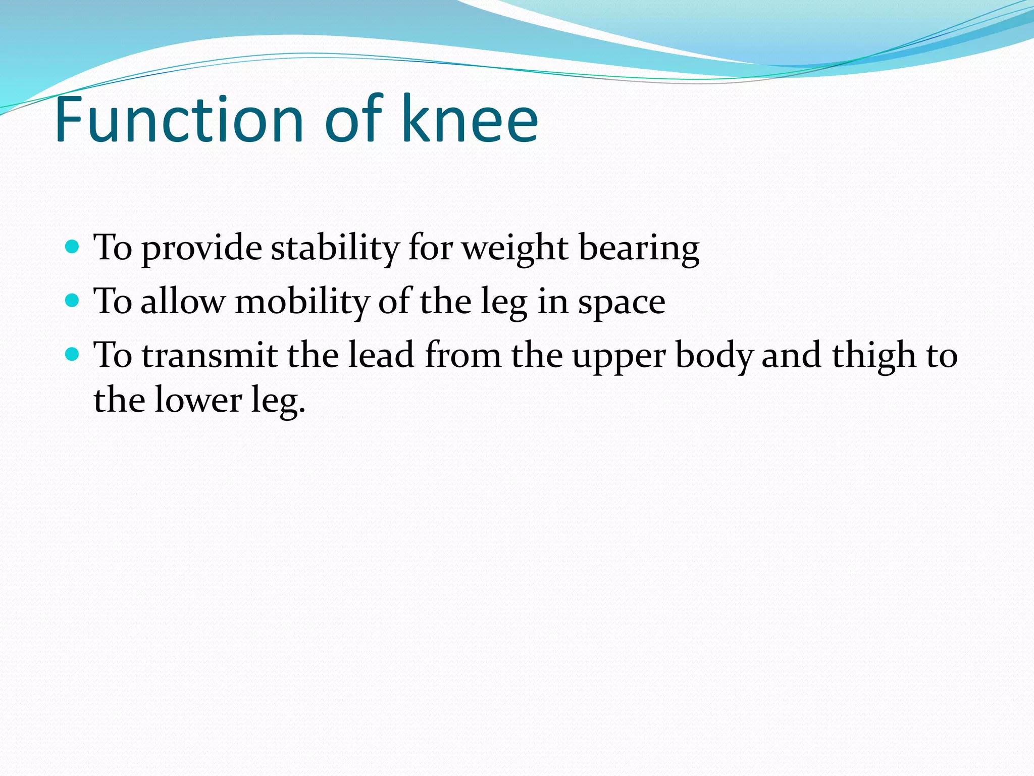 Biomechanics of the knee joint | PPTX