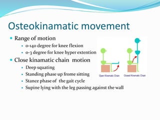 Biomechanics of the knee joint | PPTX