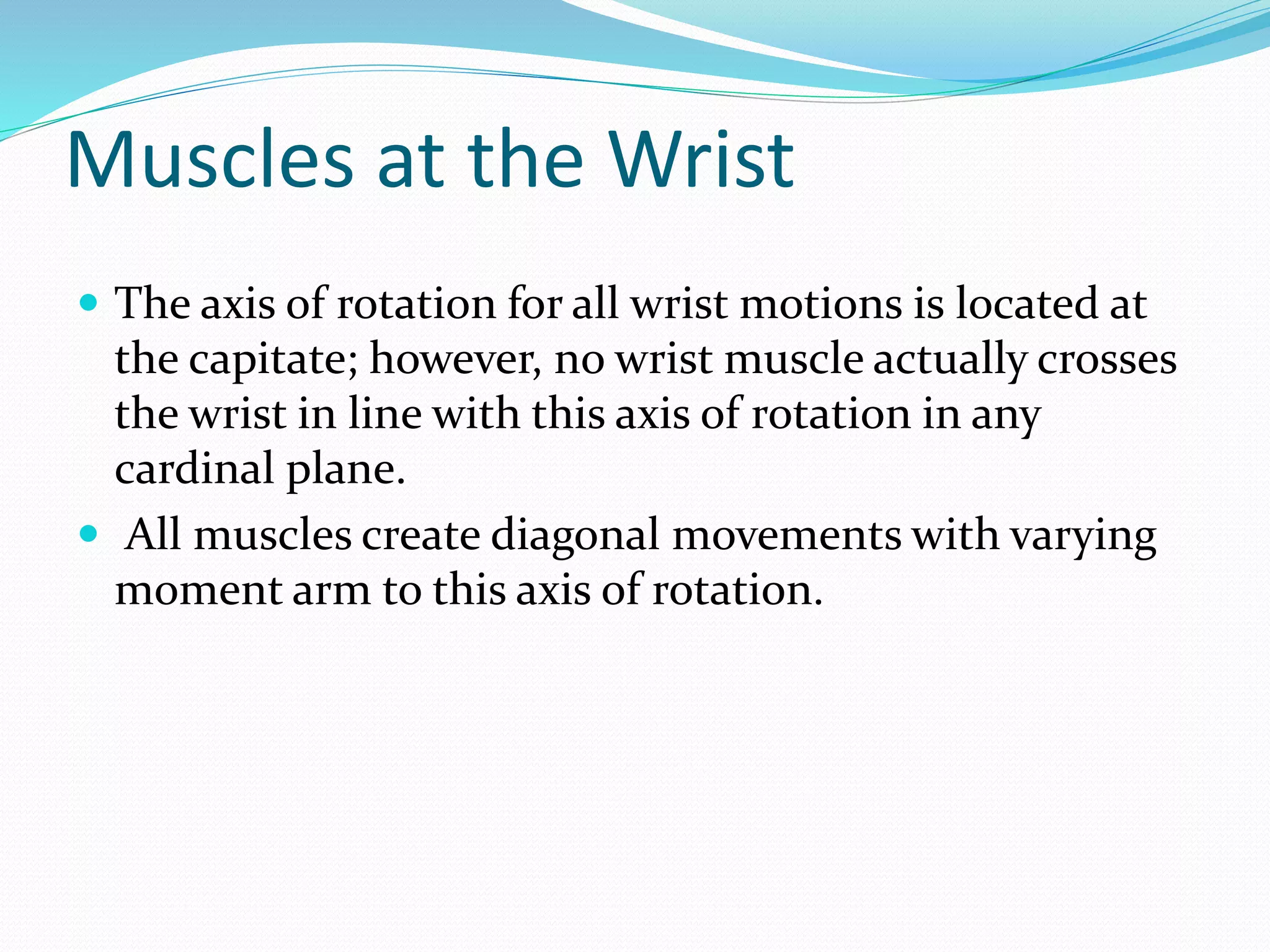 Bio-mechanics of the wrist joint | PPTX
