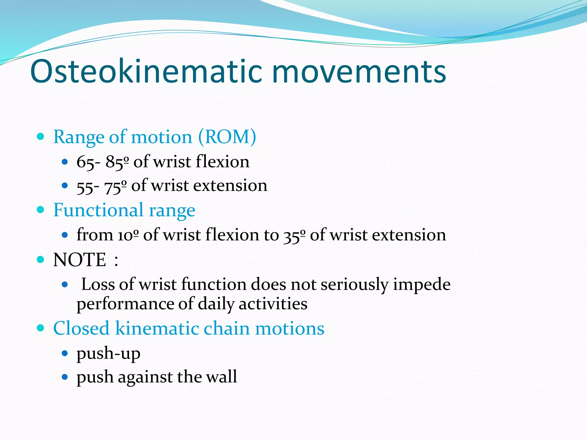 Bio-mechanics of the wrist joint | PPTX