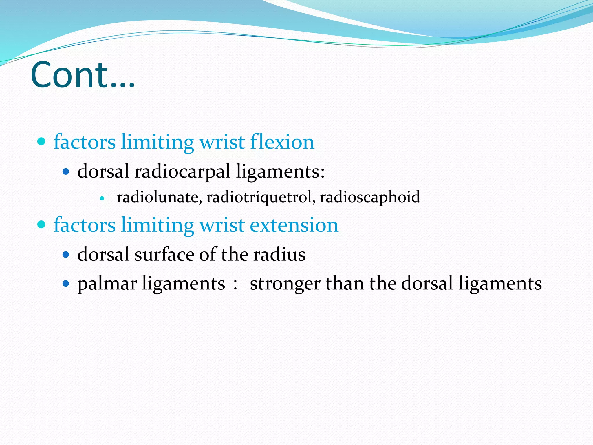 Bio-mechanics of the wrist joint | PPTX