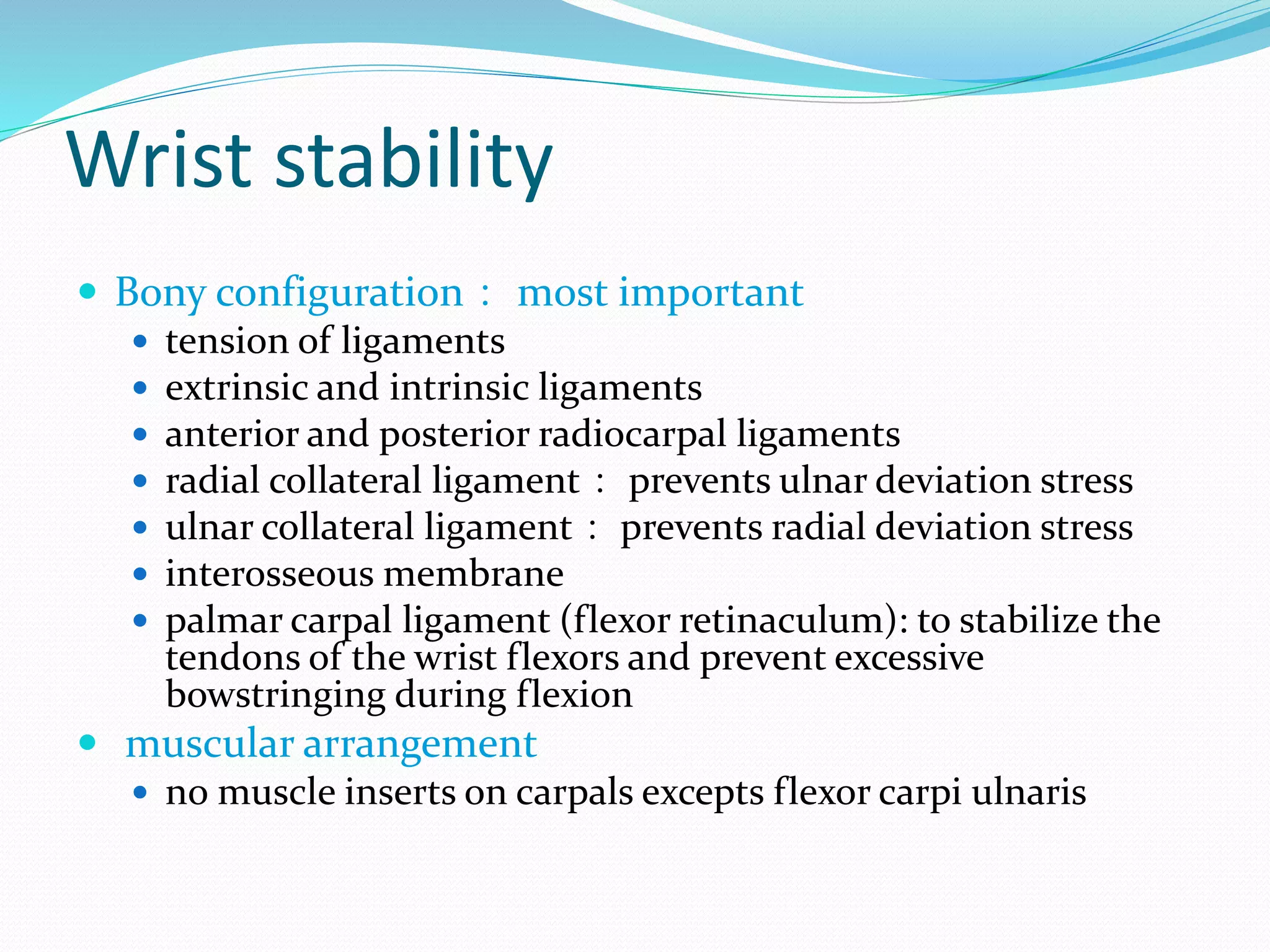 Bio-mechanics of the wrist joint | PPTX