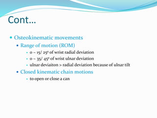 Bio-mechanics of the wrist joint | PPTX