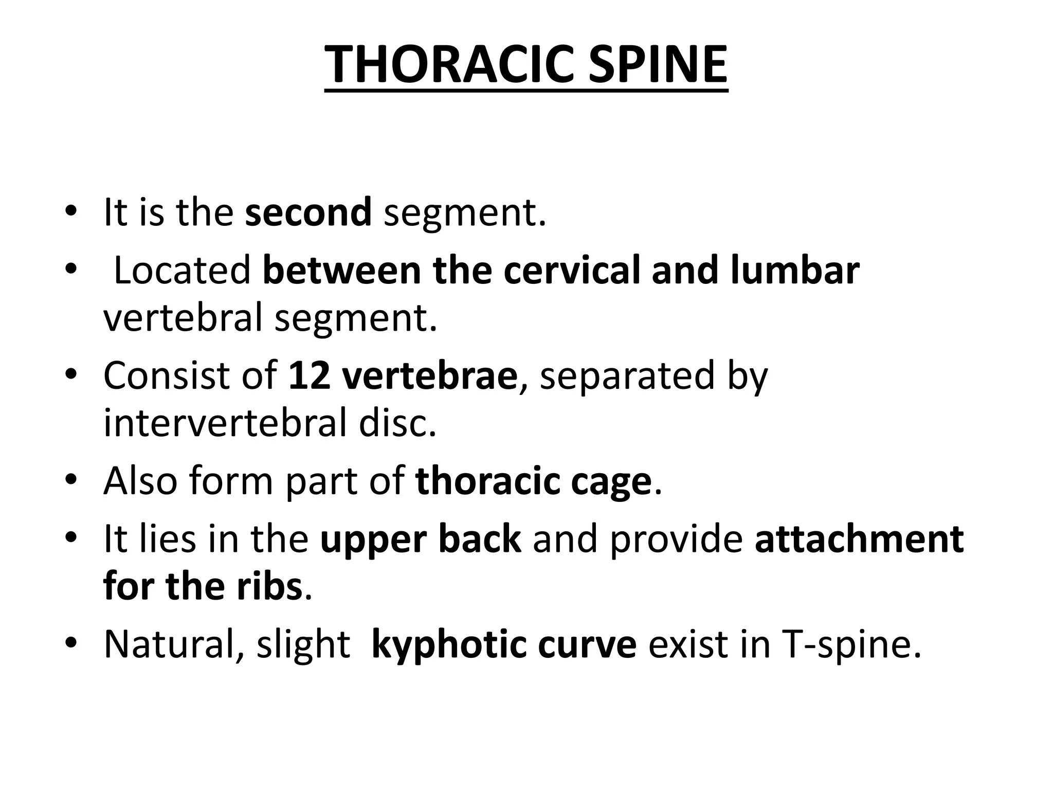 Biomechanics of thoracic spine ppt | PPT