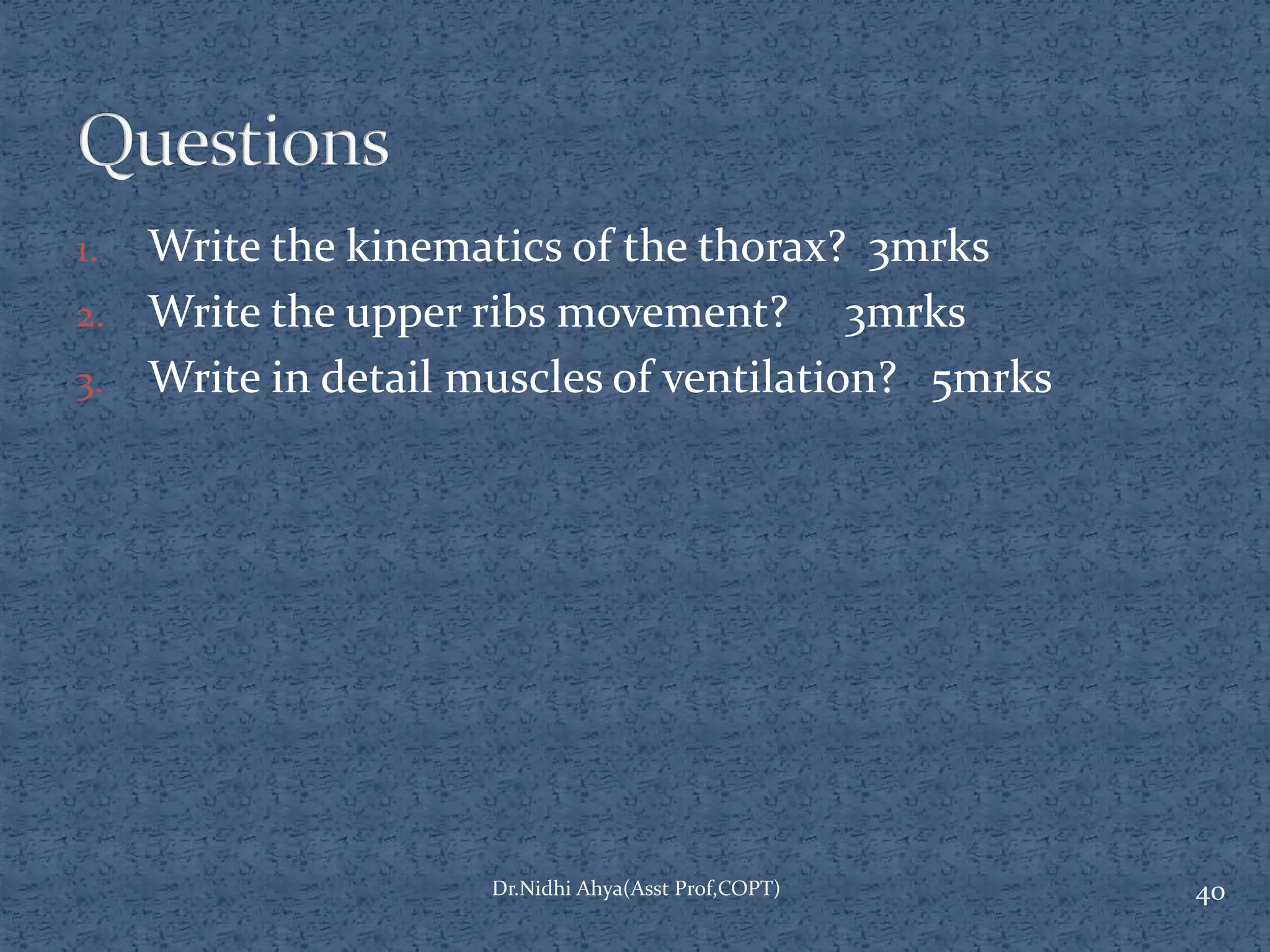 Biomechanics of thorax | PPTX