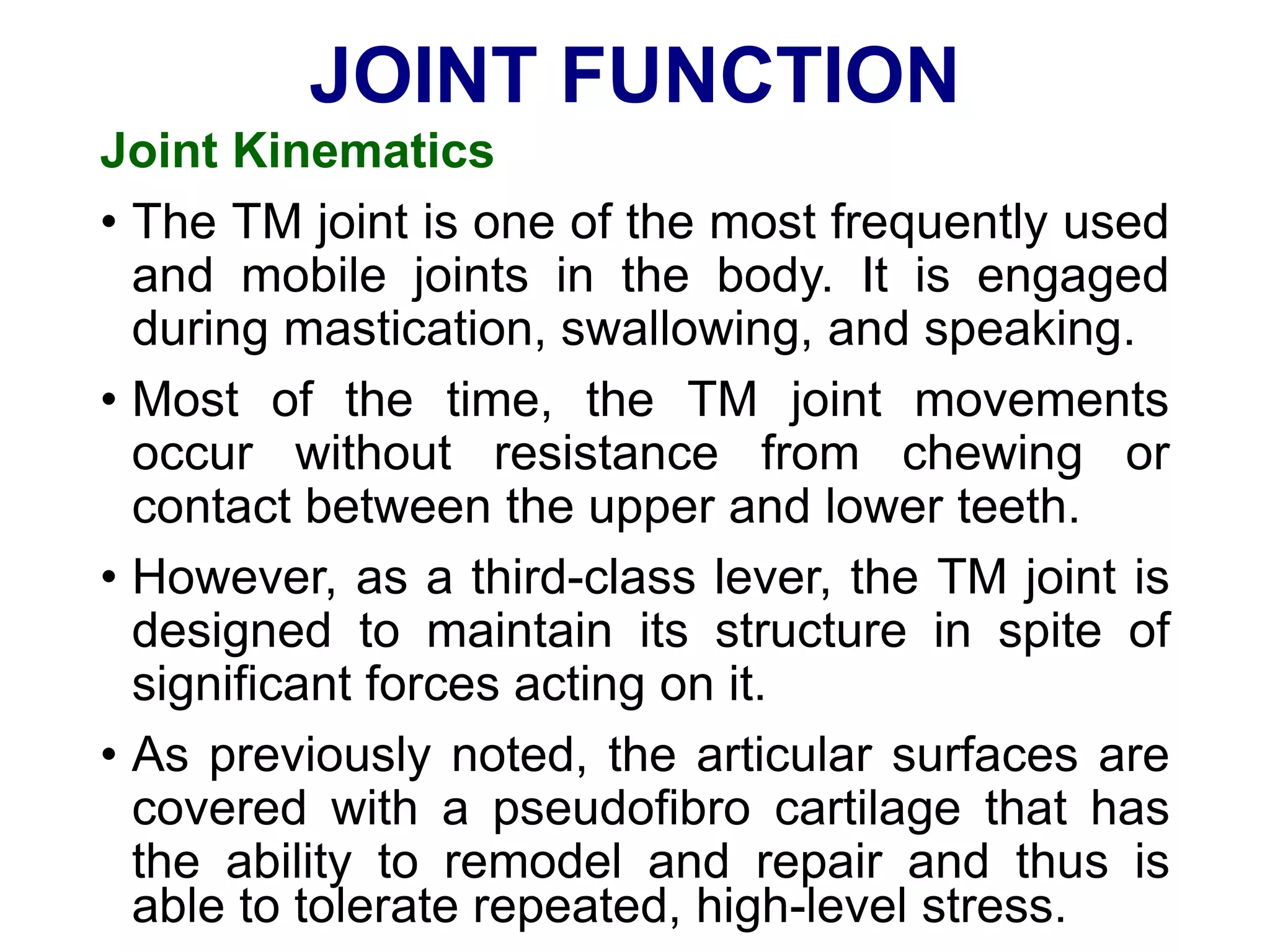 Biomechanics of Temporomandibular Joint | PPTX