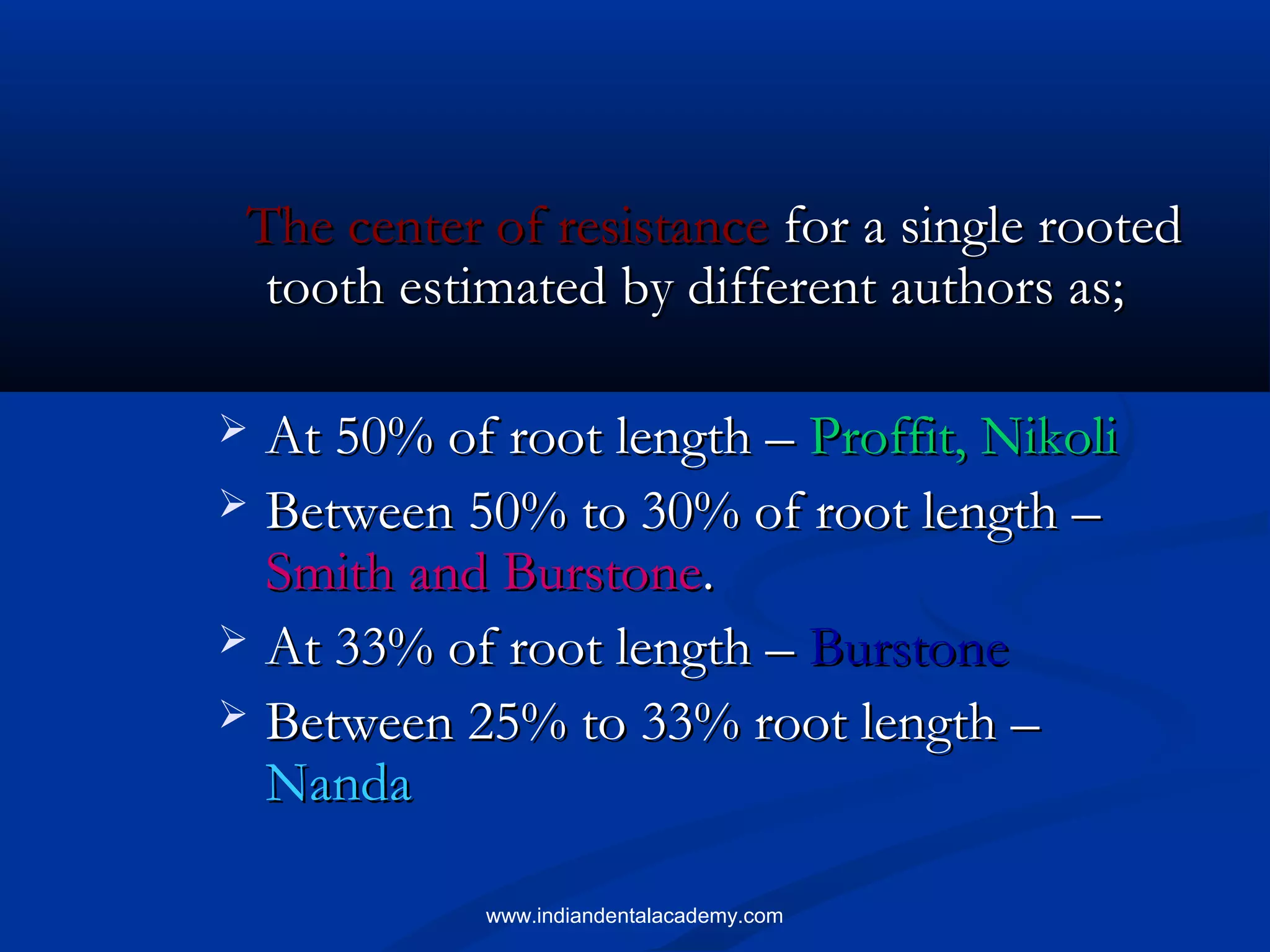 Biomechanics of tooth movement | PPT