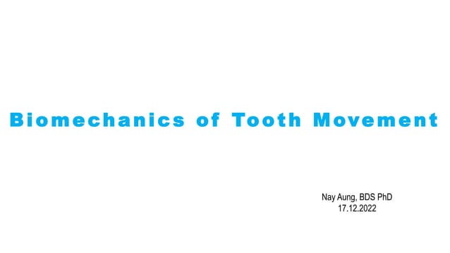 Biomechanics of Tooth Movement.pdf | Dental Health | Diseases and ...