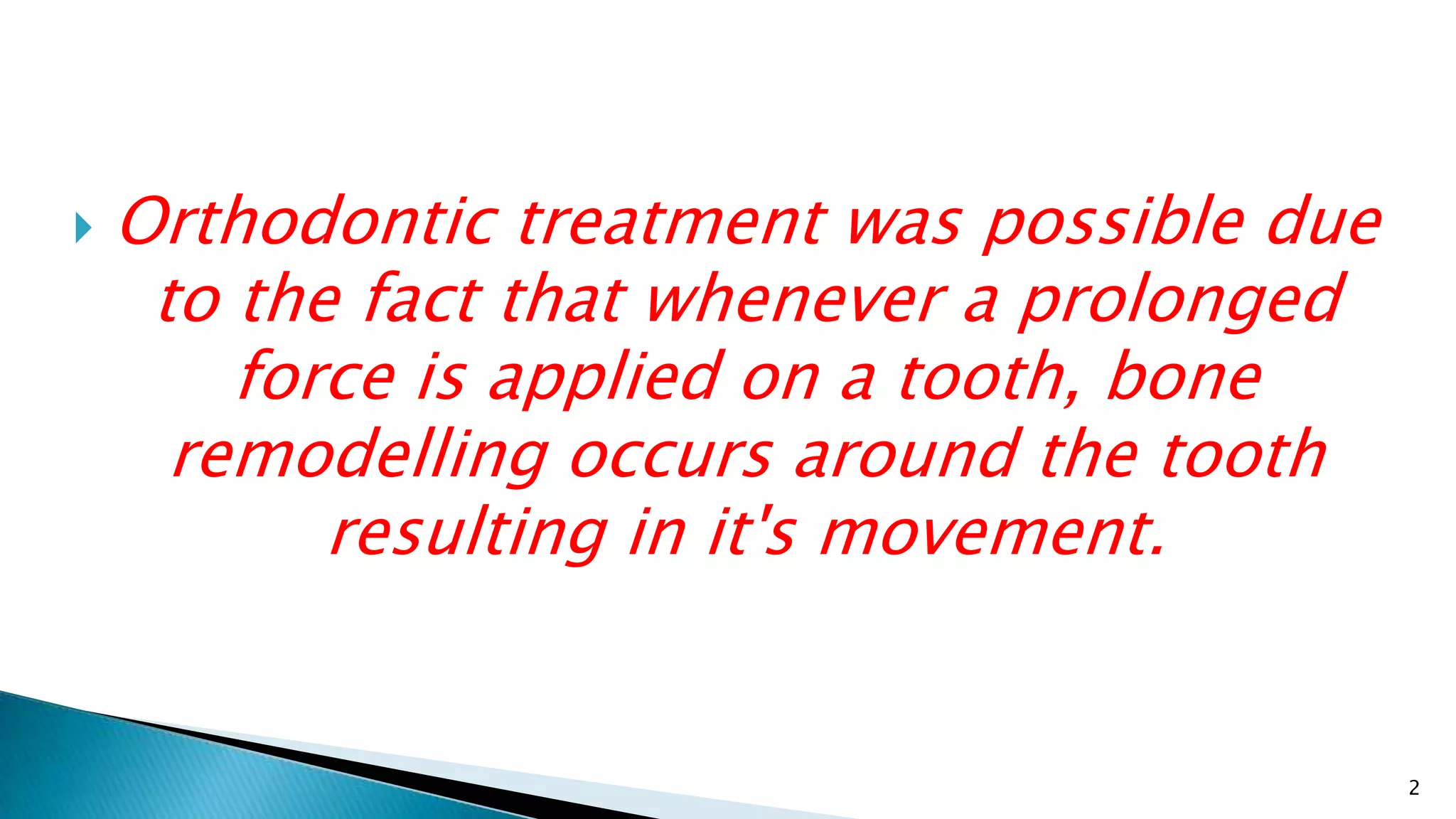 Orthodontic tooth movements and biomechanics. | PPTX