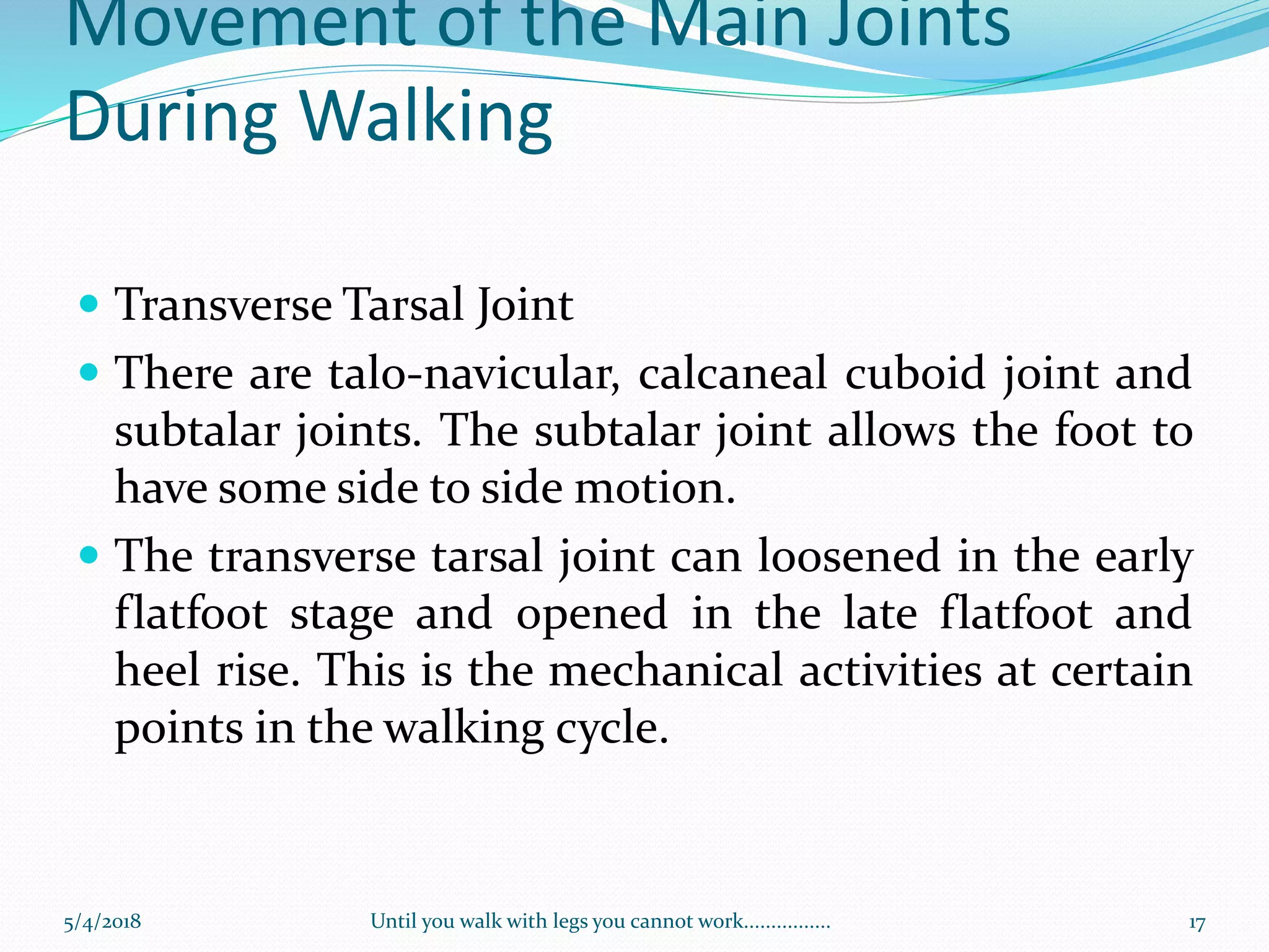 Biomechanics of walking | PPTX